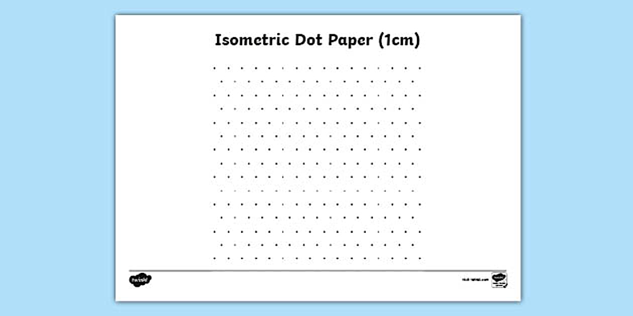 Dot Grid Isometric Paper - CfE Second Level Resources