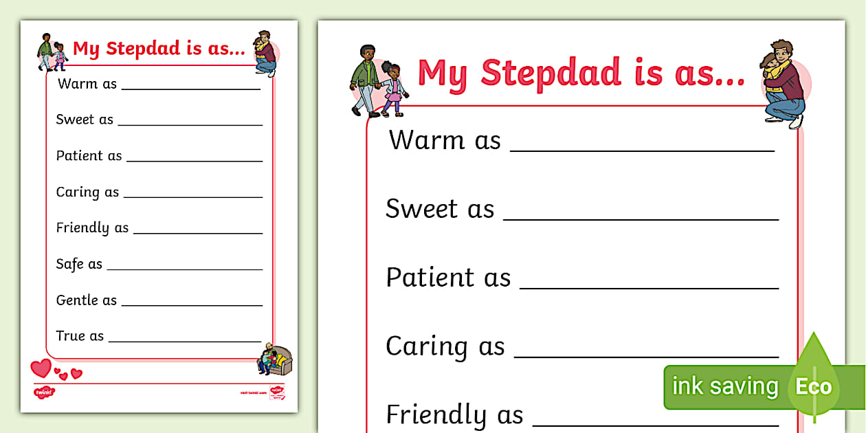 My Stepdad Is As Simile Poem Writing Template