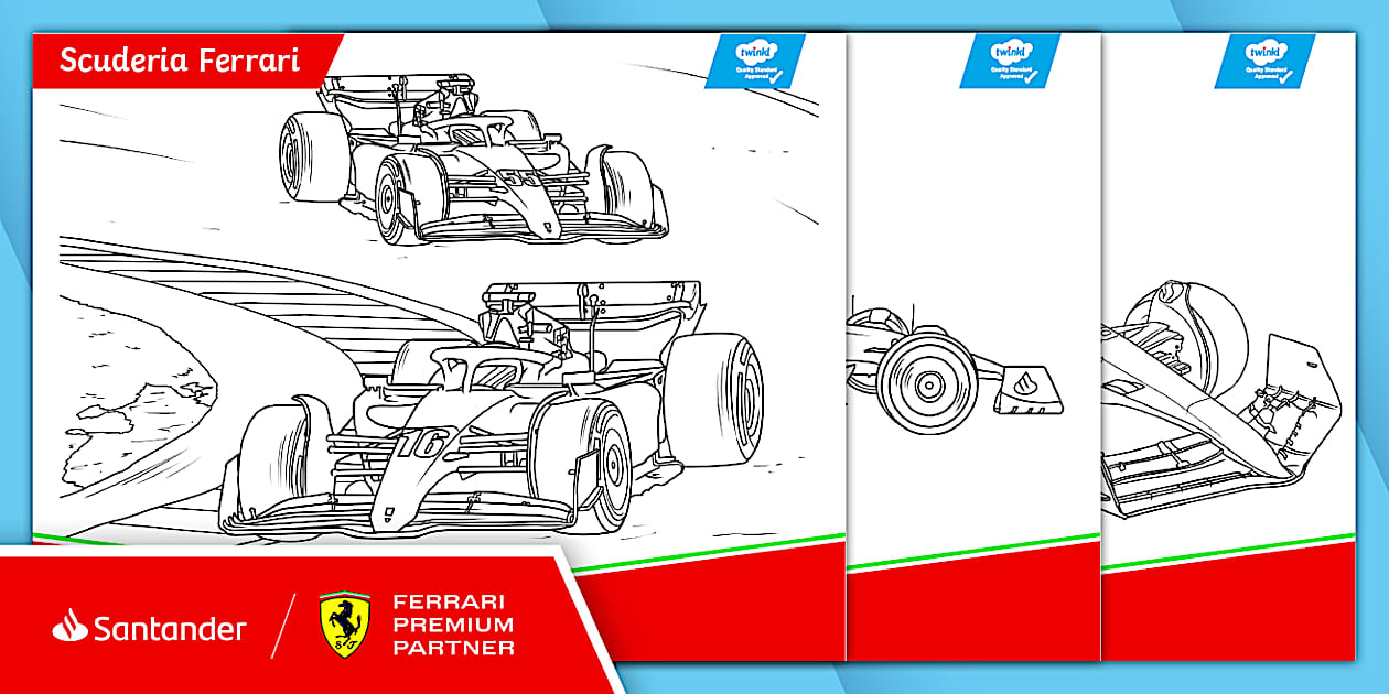 FREE! - Scuderia Ferrari: Coloring Sheets (Teacher-Made)