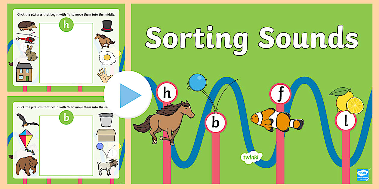 h, b, f, l Initial Sounds PowerPoint Game - Twinkl