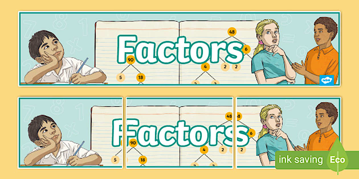 Factors Display Banner (Teacher-Made) - Twinkl
