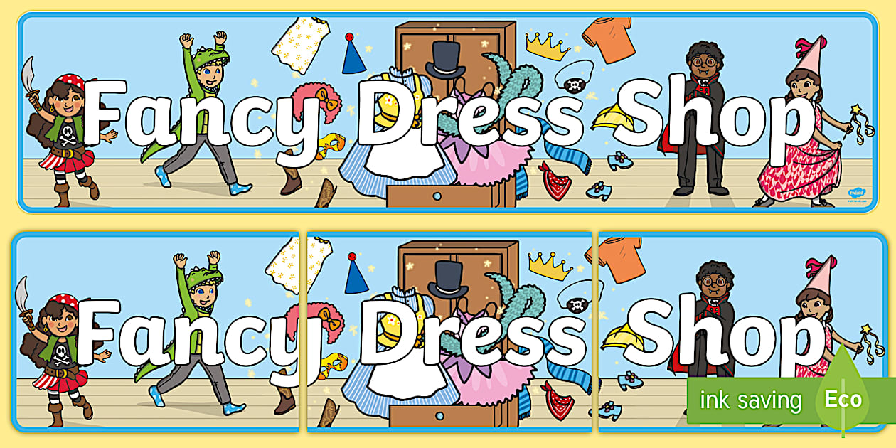 Fancy Dress Shop Display Banner (teacher made) - Twinkl