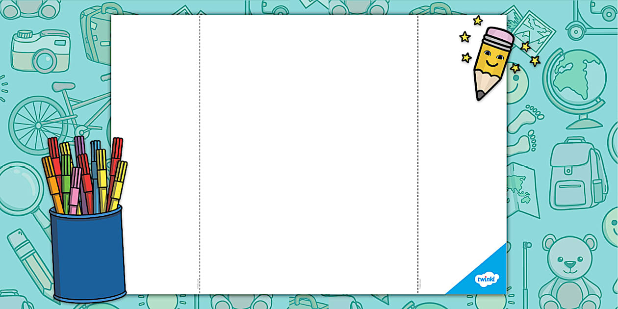 A3 Blank Lapbook Template - Twinkl