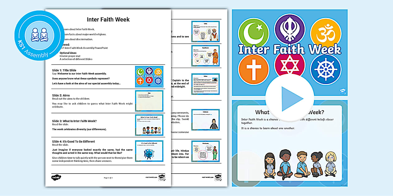 KS1 Interfaith Week Assembly Pack (teacher made) - Twinkl