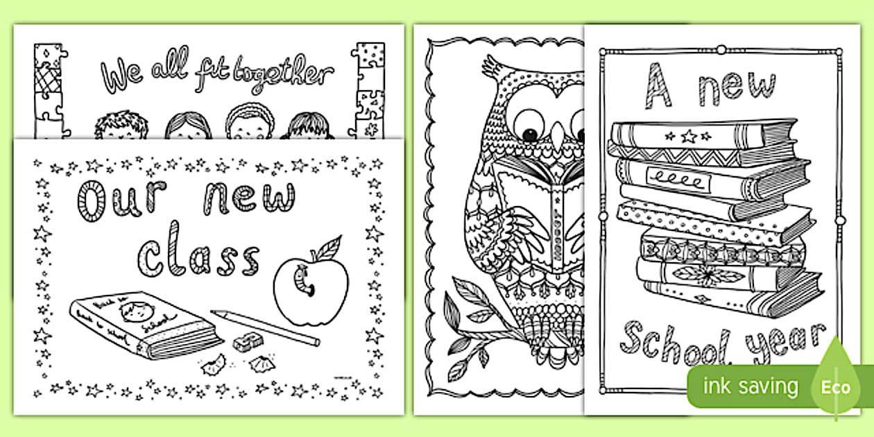 Back to School Colouring Sheets | Mindfulness Colouring