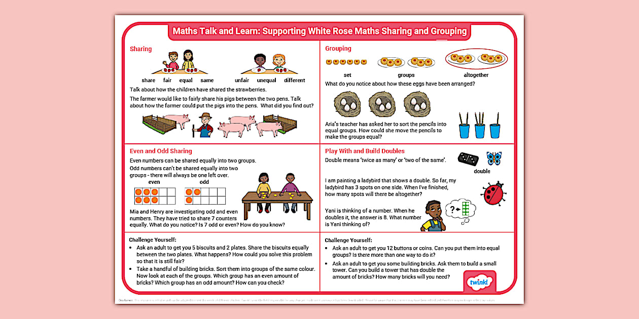 👉 EYFS Maths Talk and Learn White Rose Maths Sharing&Grouping 👉 EYFS Maths Talk and Learn White Rose Maths Sharing&Grouping
