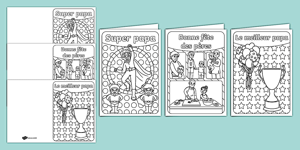 Cartes de vœux : Fête des pères (teacher made) - Twinkl