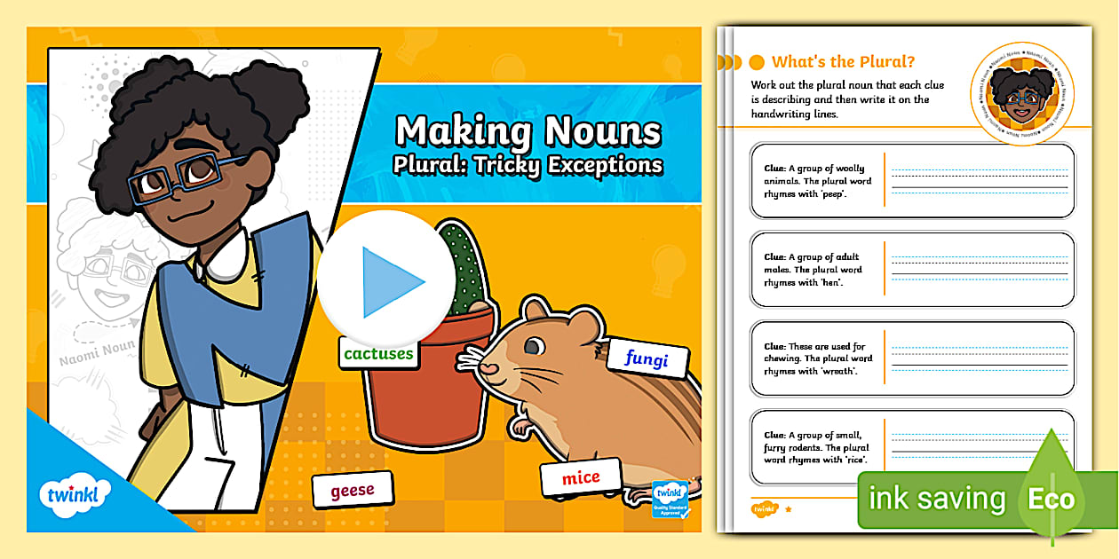 Making Nouns Plural Tricky Exceptions Lesson Teaching Pack
