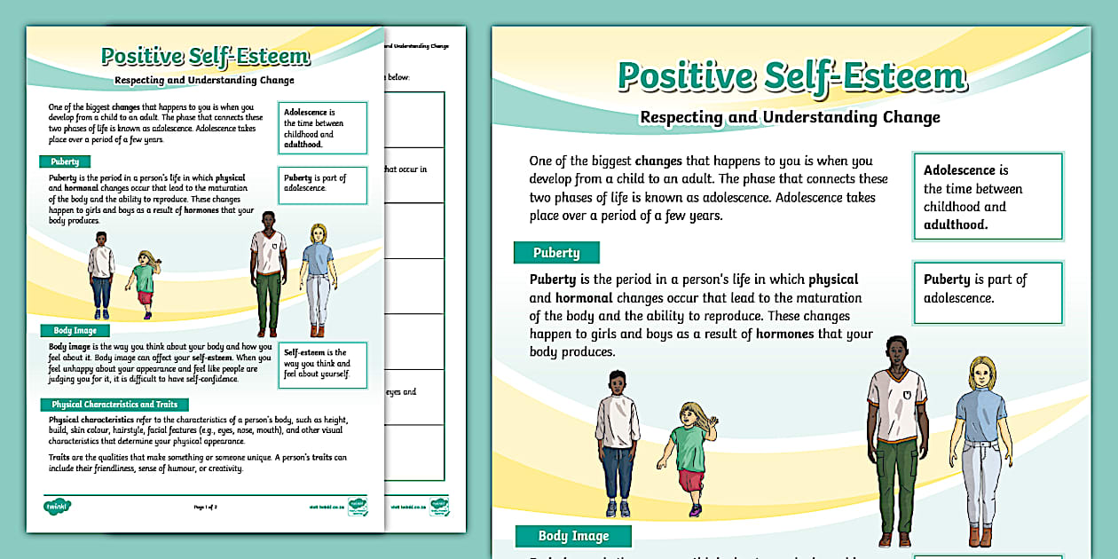 IP LS-Positive Self-Esteem: Body Changes - Activity Sheet