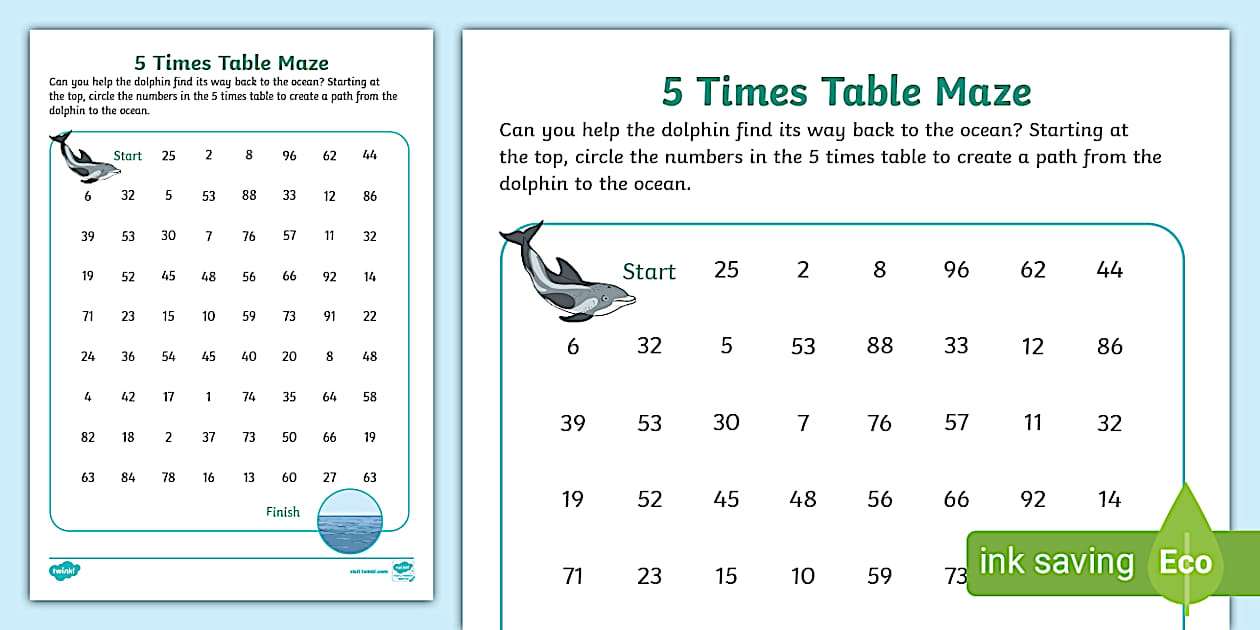 👉 5 Times Table Maze (Teacher-Made) - Twinkl