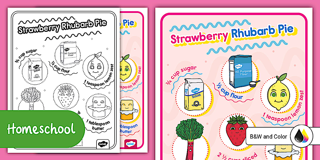 Strawberry Rhubarb Pie Poster (teacher made) - Twinkl