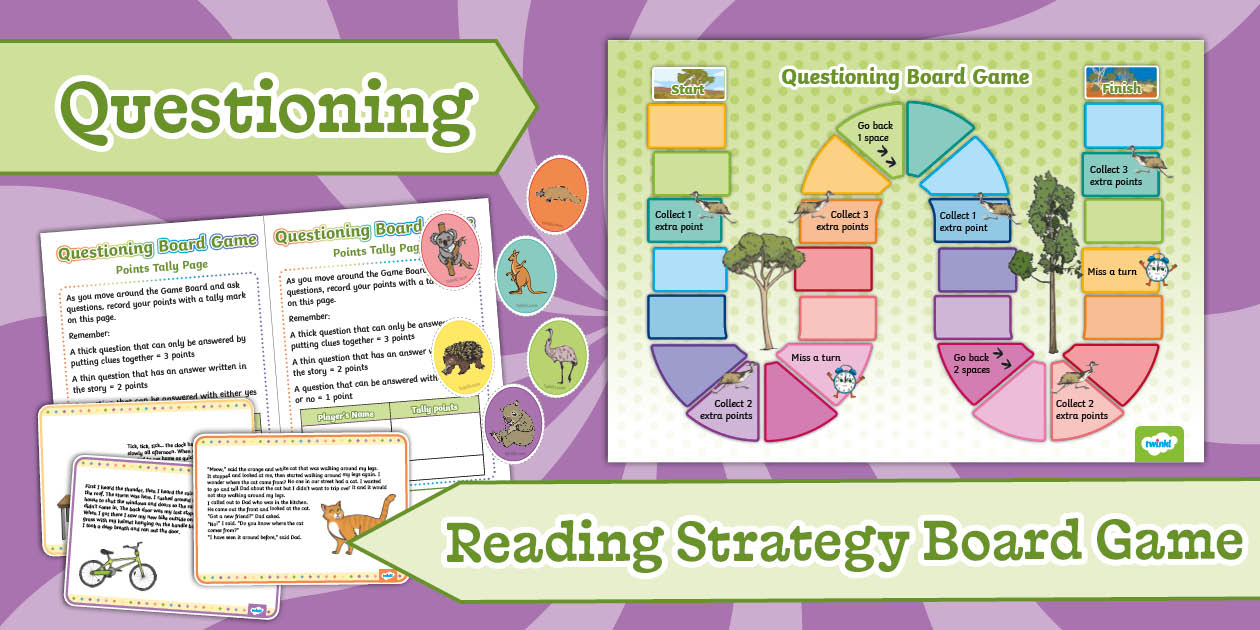 Questioning Reading Strategy Board Game - Engaging Learning
