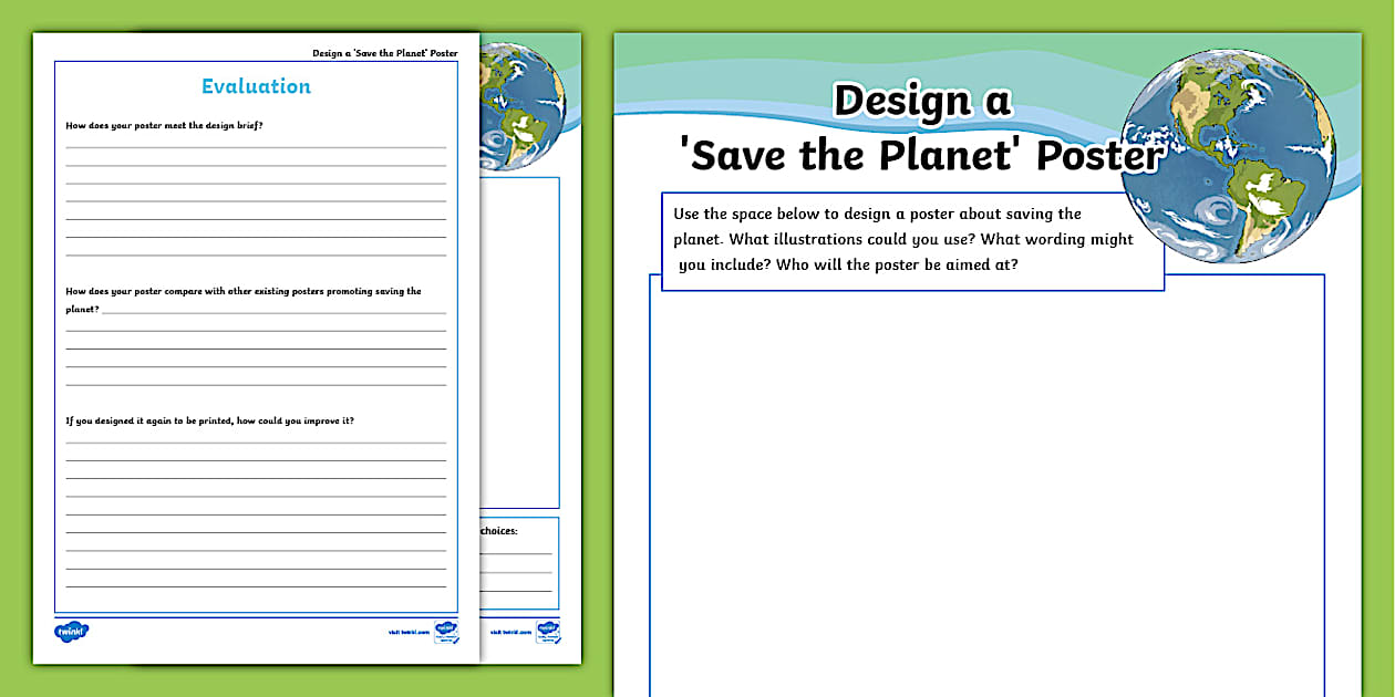 Design a 'Save our Planet' Poster