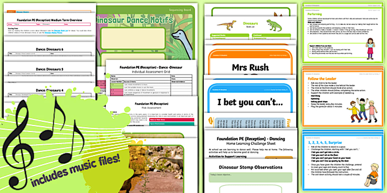 Foundation PE (Reception) - Dance - Dinosaurs Unit Pack