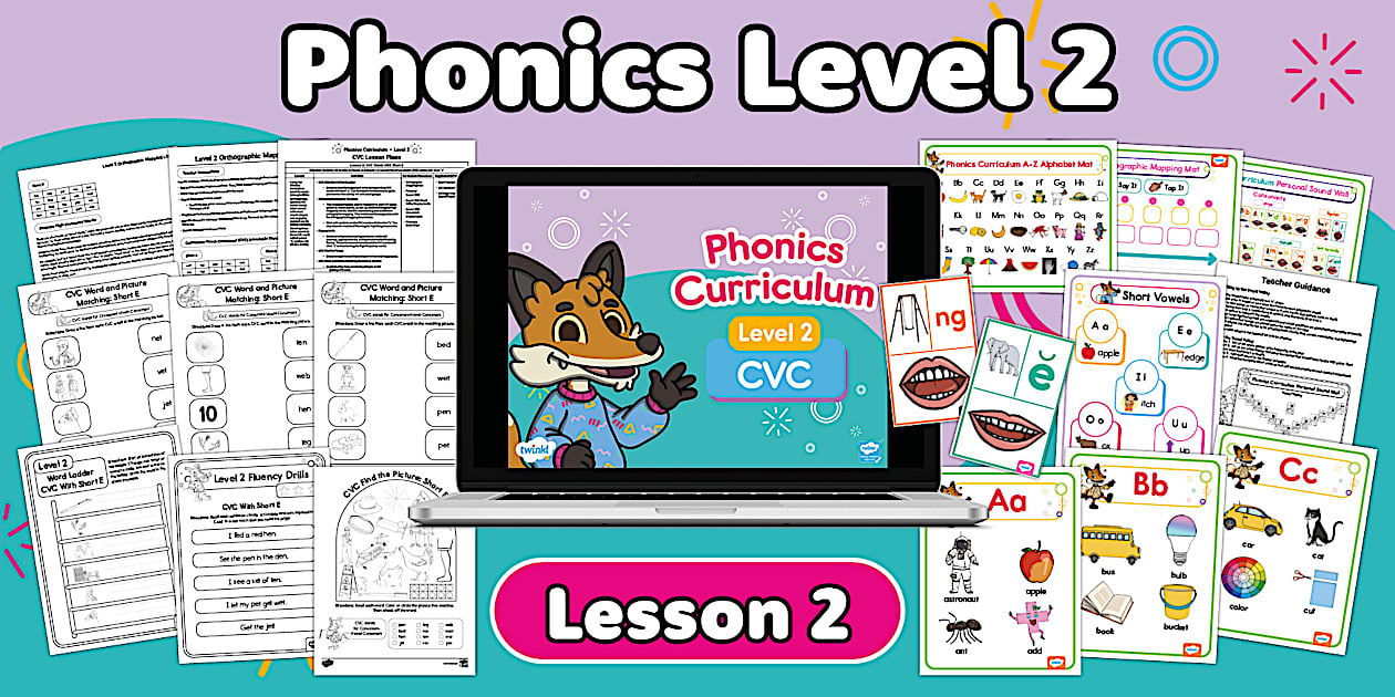Phonics Curriculum Level 2: CVC - Lesson Pack 2