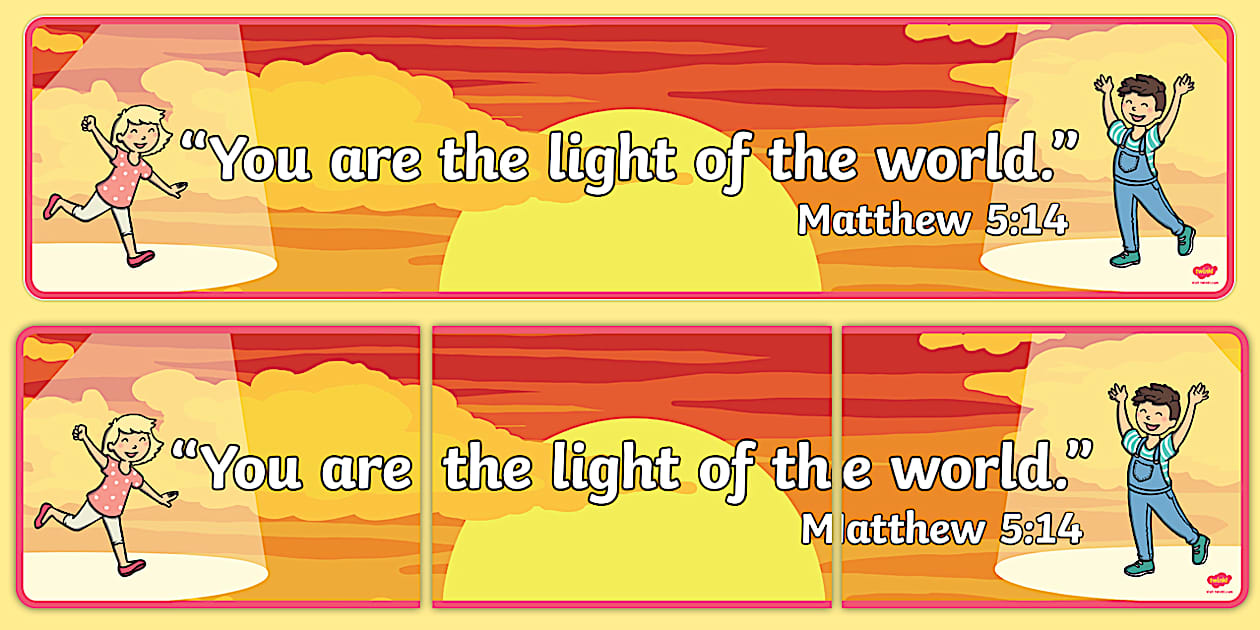 Matthew 5:14 Memory Verse Banner (teacher made) - Twinkl