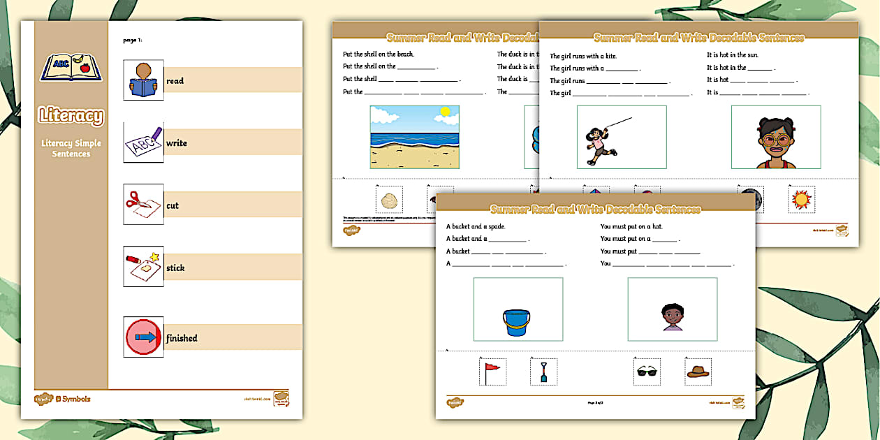 SEND Structured Steps: Summer Read and Write Decodable Sentences