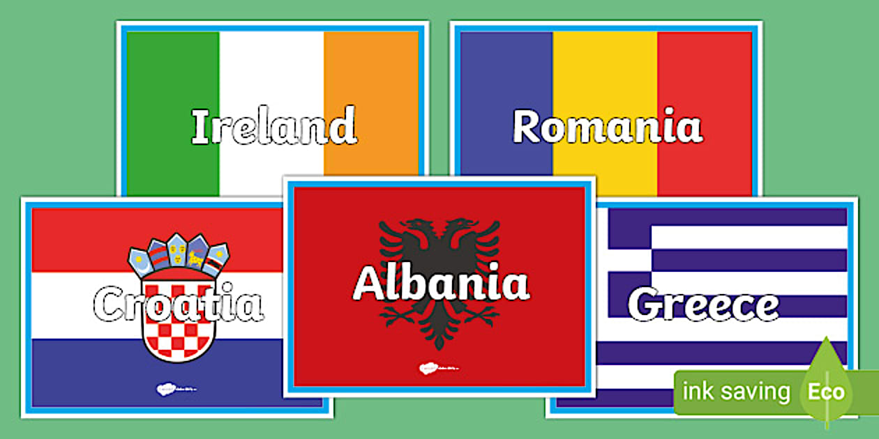 European Flags Class Group Signs (teacher made) - Twinkl