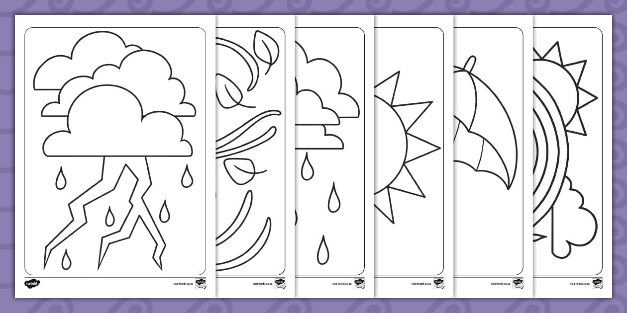 My First Weather Colouring Pack (teacher made) - Twinkl