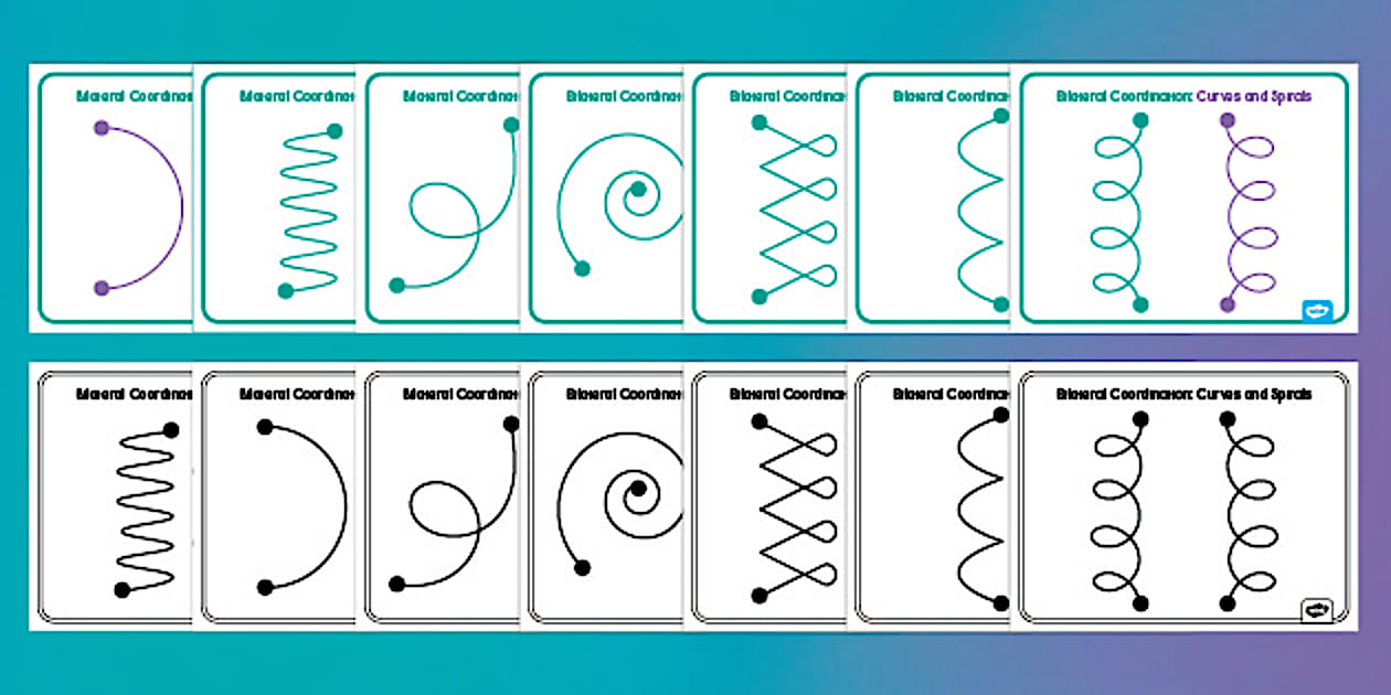 Bilateral Coordination Activity Mats: Curves and Spirals
