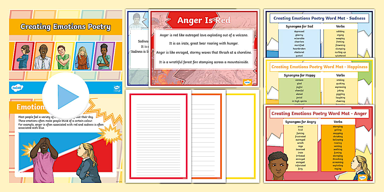 Ideas of Poem Emotions and Feelings for Writing Poems