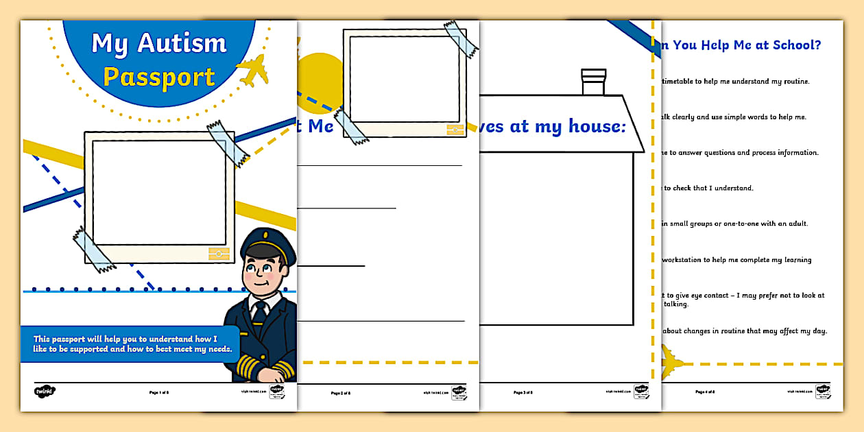 Autism passport for older learners | Personalised Support Tool