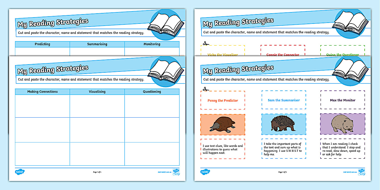 Reading Power Pack - Match the Strategy - Twinkl