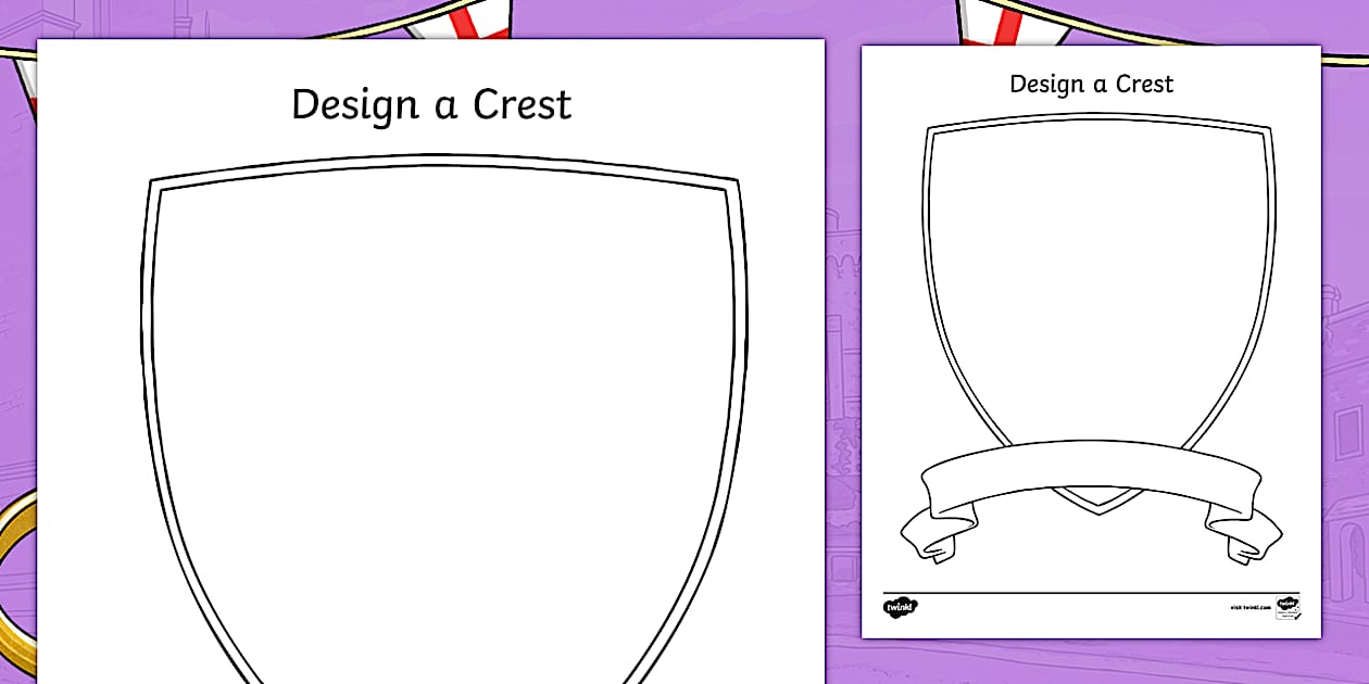 Design a Royal Crest Worksheet (teacher made) - Twinkl