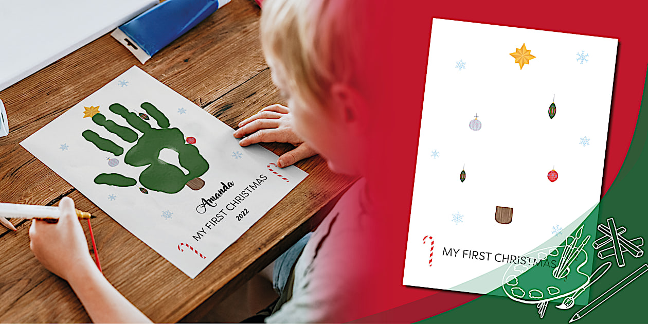 My First Christmas Handprint Activity Poster (teacher made)