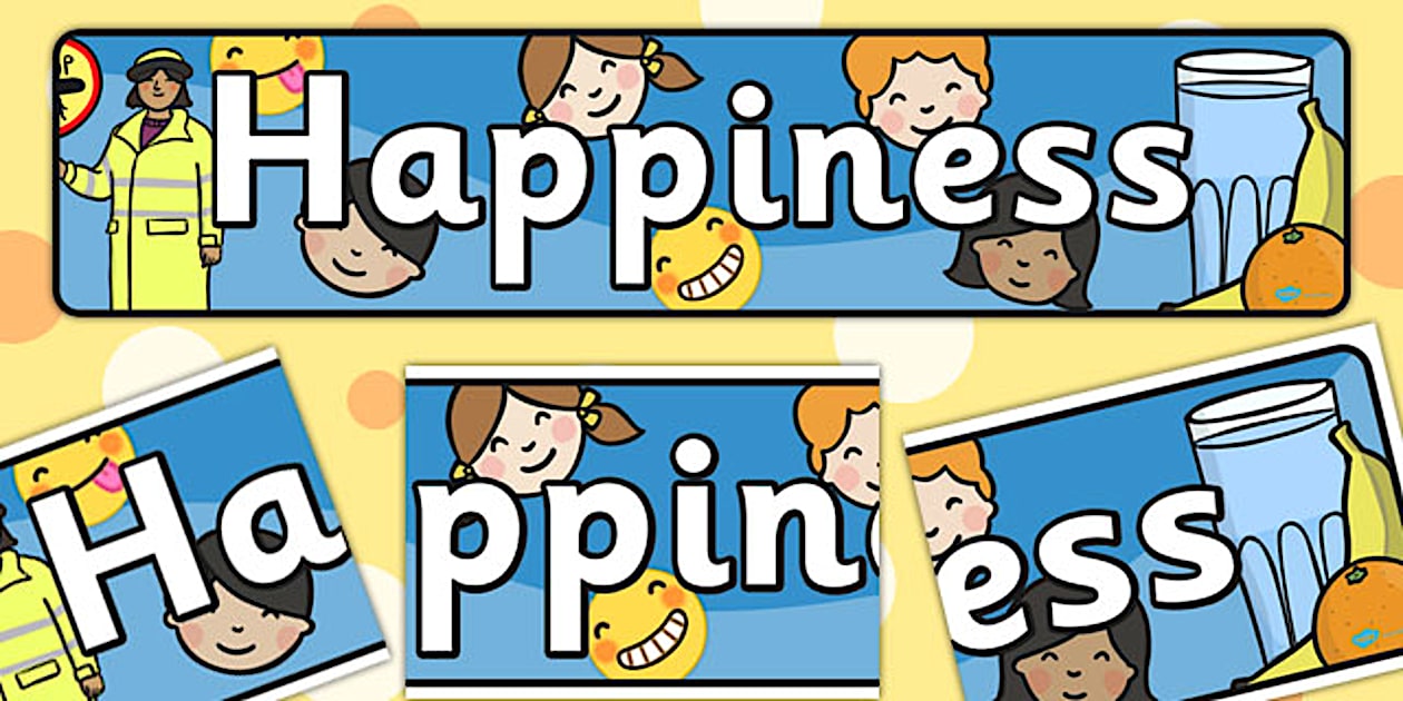 Happiness Themed Banner (Teacher-Made) - Twinkl