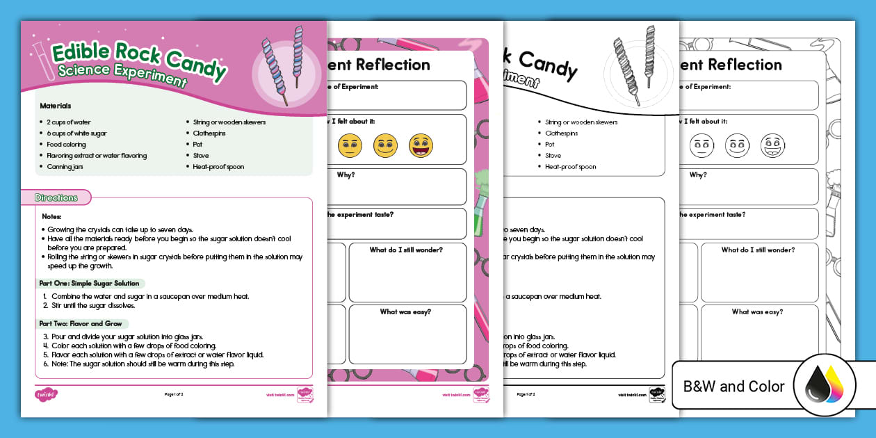 Edible Rock Candy Science Experiment for Kids (teacher made)