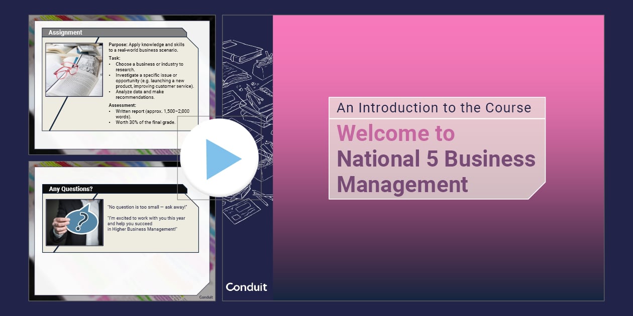 Introduction to National 5 Business Management - Twinkl