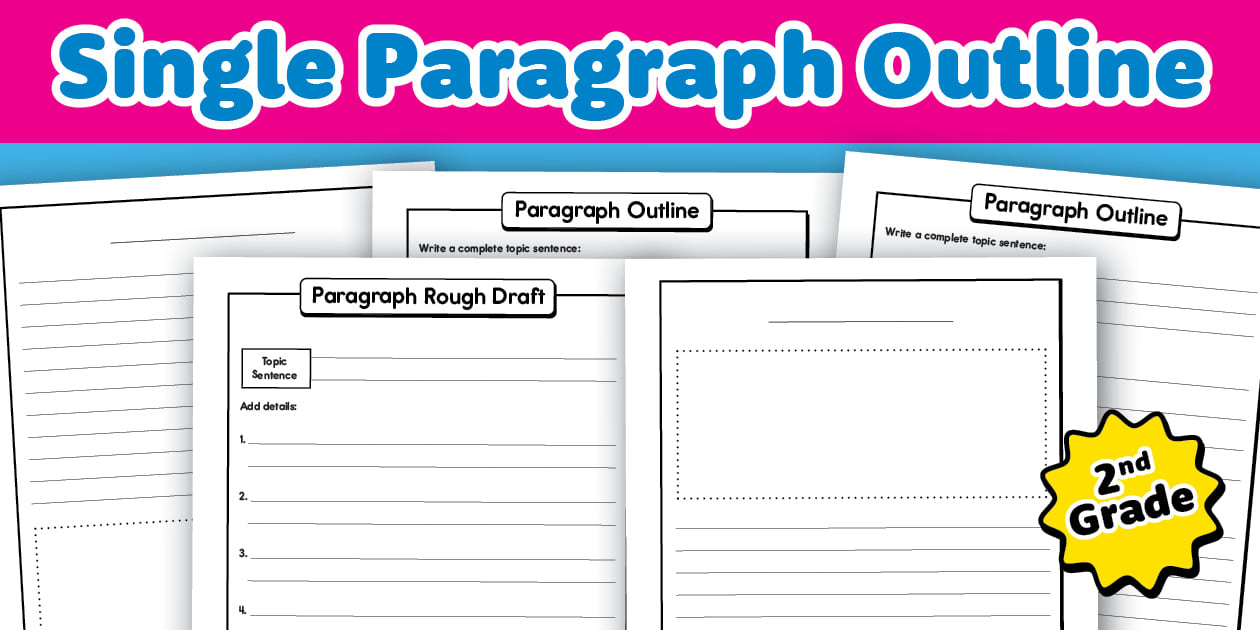 Second Grade Single Paragraph Outline Writing Worksheets