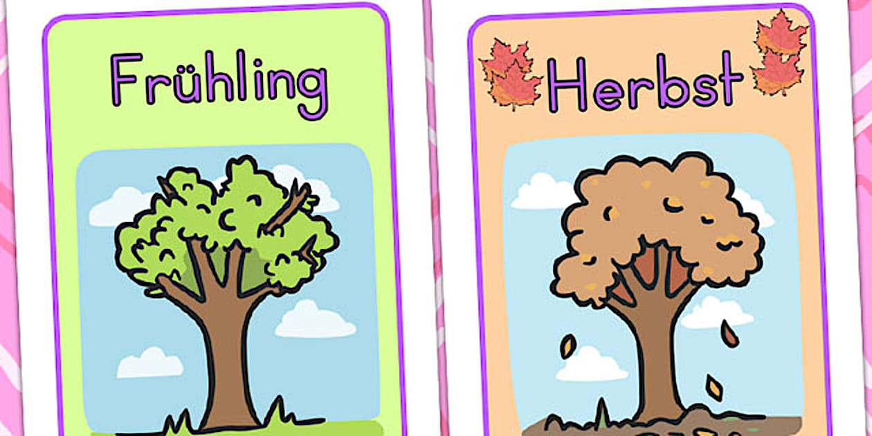 German Season Posters A4 (teacher made) - Twinkl