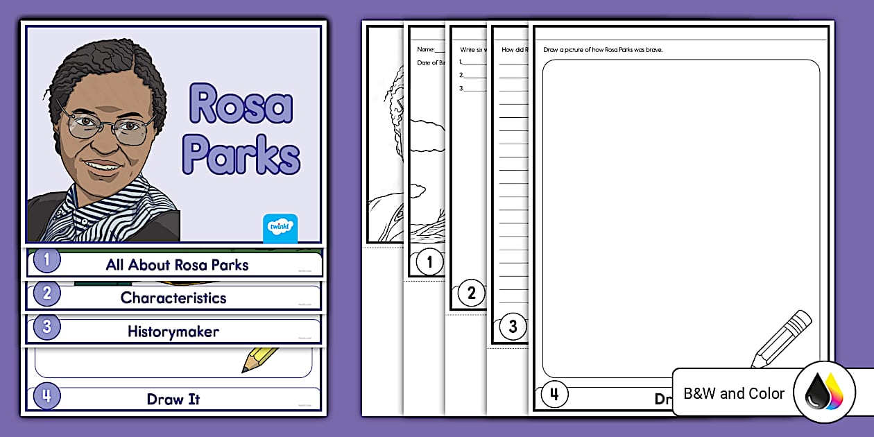 Rosa Parks Flipbook | Women's History Month | Twinkl USA