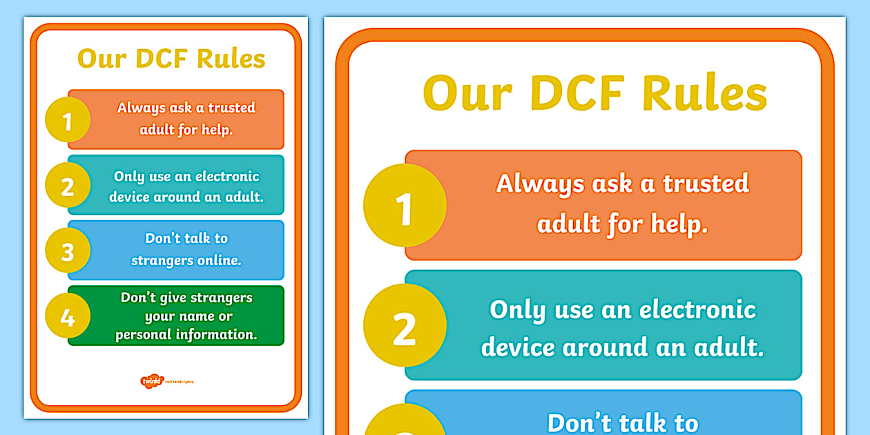 Editable DCF Reception Rules Display Poster (teacher made)