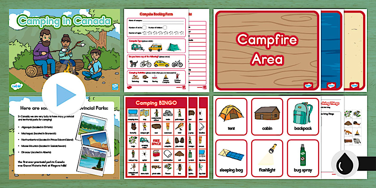 Camping in Canada: Role Play Pack (teacher made) - Twinkl