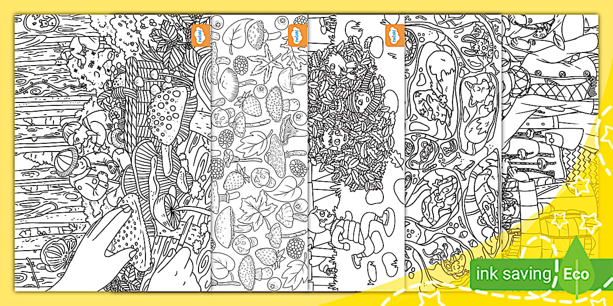Autumn Mindfulness Colouring Pages - Twinkl