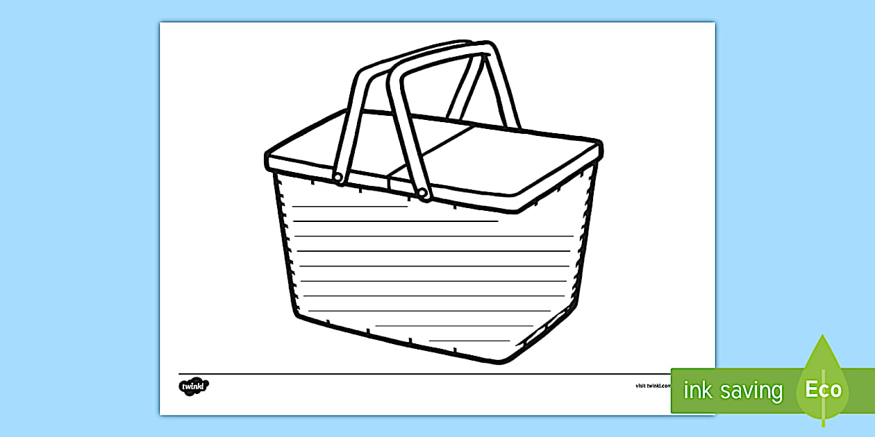 Picnic Basket Template Worksheet / Worksheet (teacher made)