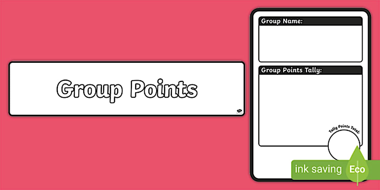 Blank Group Points (Teacher-Made) - Twinkl