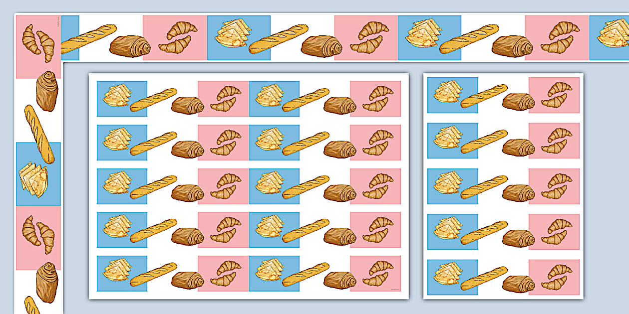 French Foods Display Borders (teacher made) - Twinkl