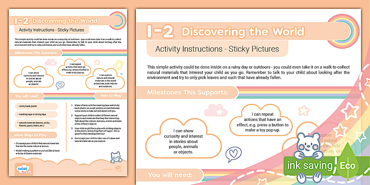 1-2 Years Discovering the World Sticky Pictures - Twinkl