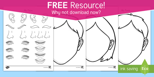 FREE Blank Face Template | Coloring Worksheets | Twinkl