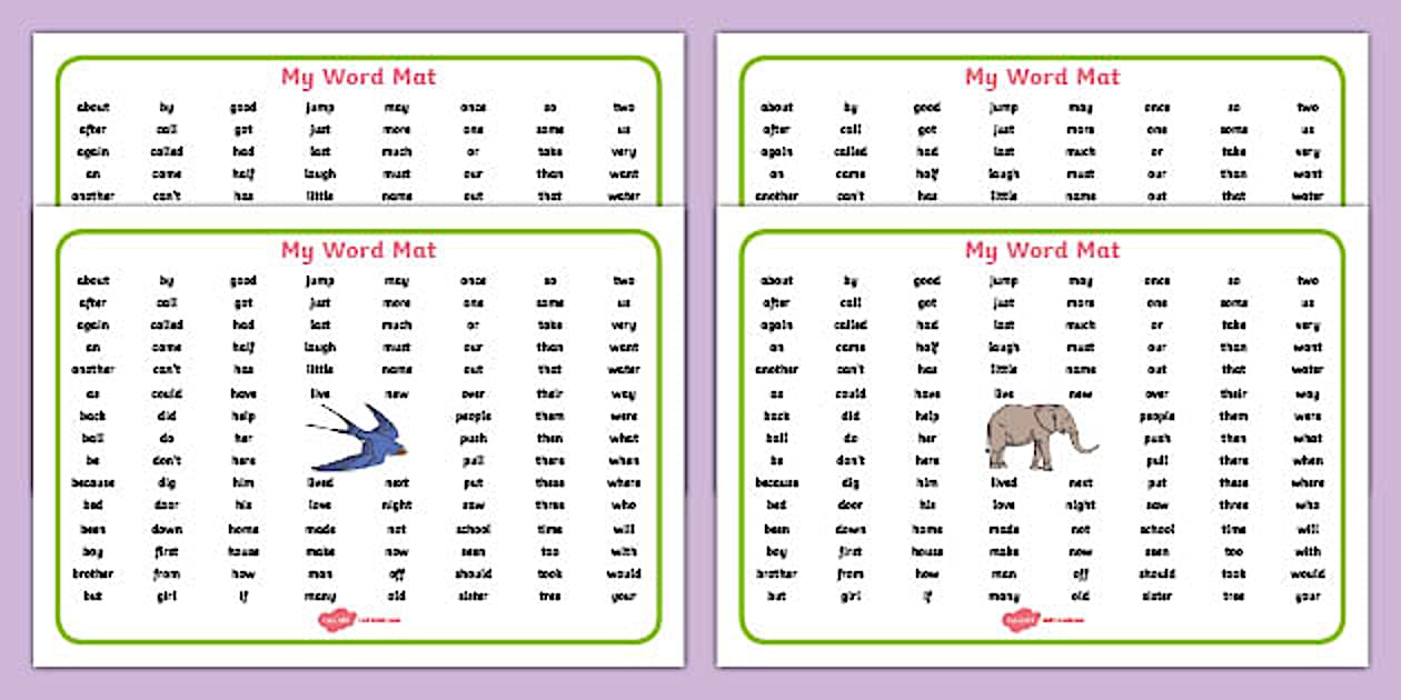 KS1 Word Mat — Primary Resources (teacher made) - Twinkl