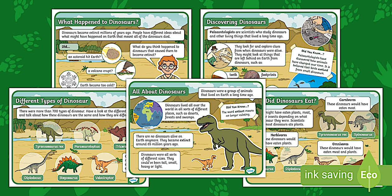 Kindergarten All About Dinosaurs Fact Files | Twinkl