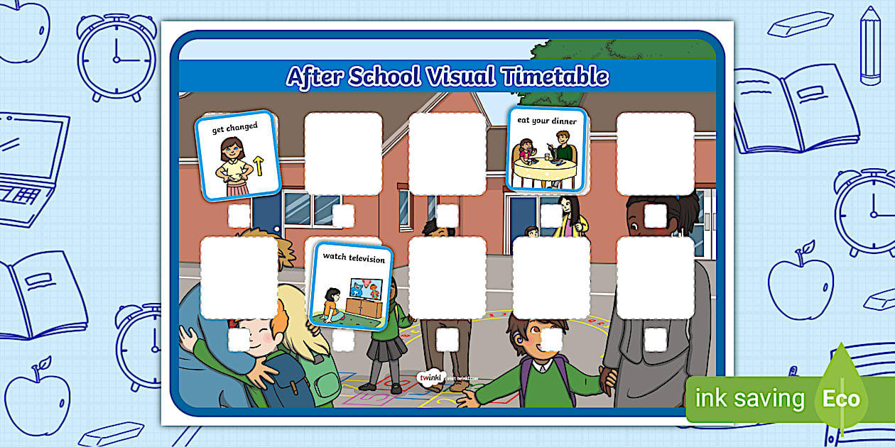After School Visual Timetable (teacher made) - Twinkl