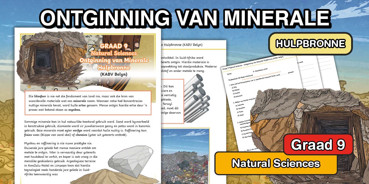 Graad 9 NW - Ontginning van Minerale Hulpbronne - Werkblad