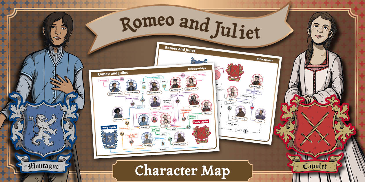 Romeo and Juliet EAL Character Map