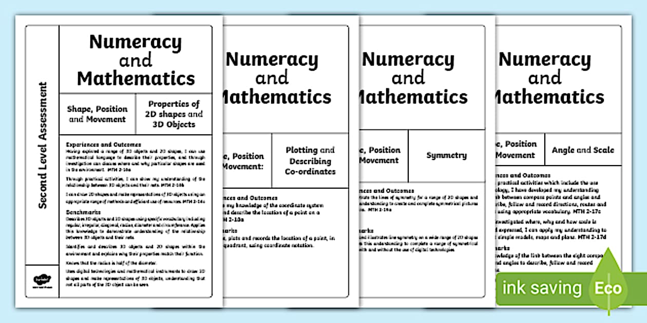 Second Level Numeracy and Mathematics (Shape, Position and Movement)