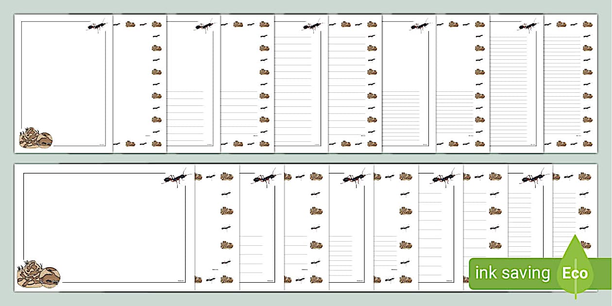 Ant Page Border Pack (teacher made) - Twinkl